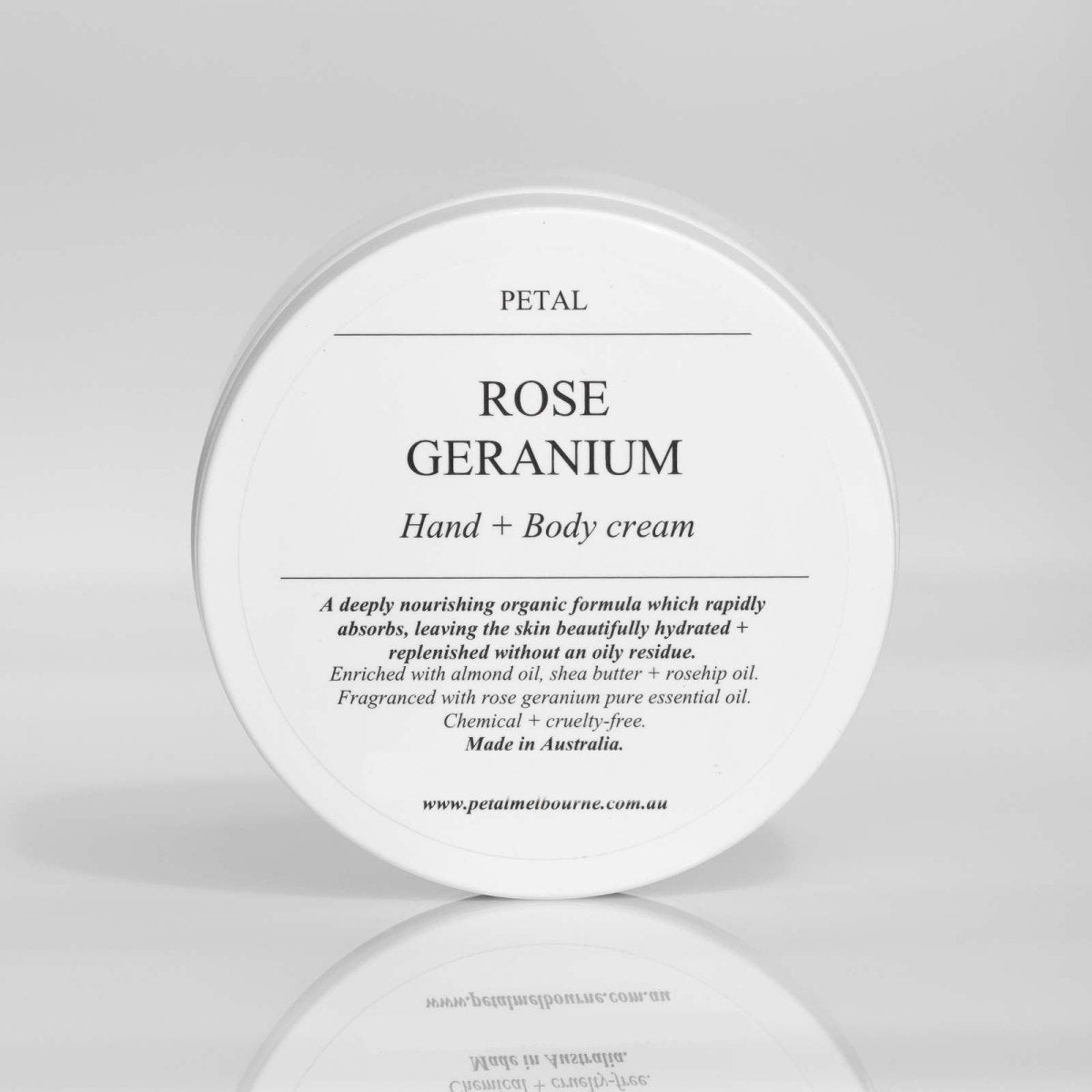 Hand + Body Cream - ROSE GERANIUM – Natural & Vegan Skincare | Petal ...